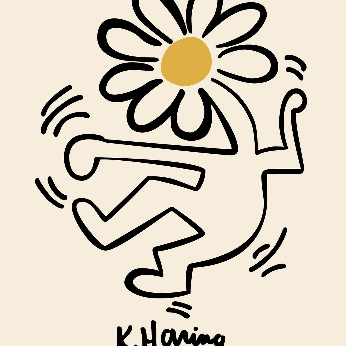 Keith Haring Flowers A2 Size Posters – Pixel Demon