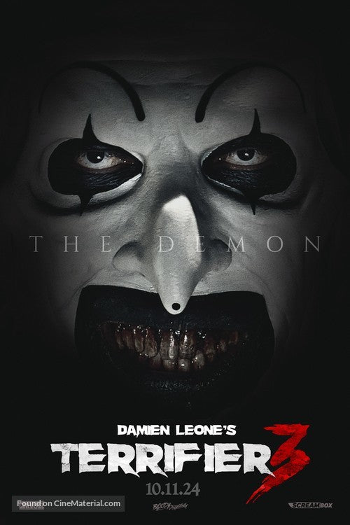 Terrifier 3 Movie Poster A2 Size Version 8 – Pixel Demon